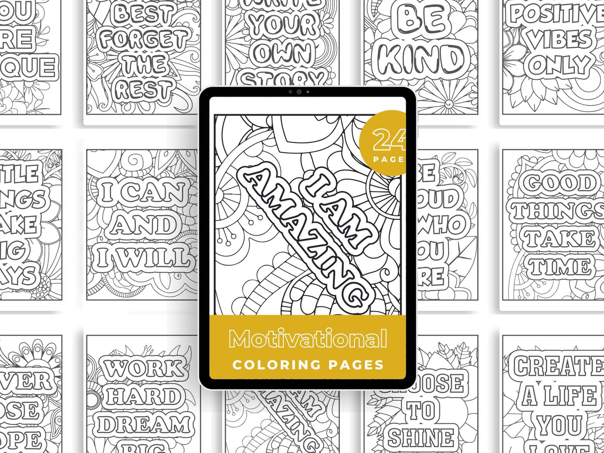 Motivational Coloring Pages - Goal Success Coach