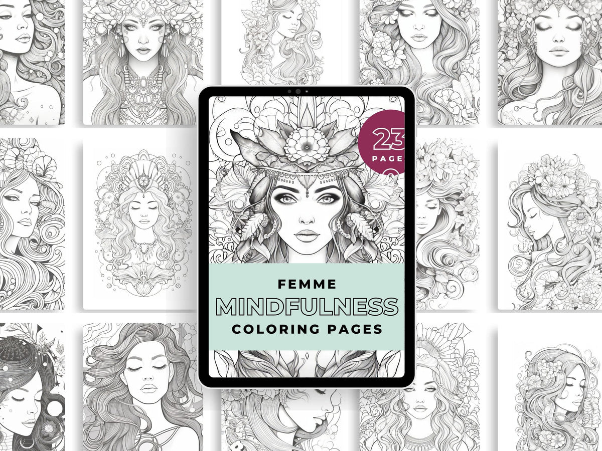 Femme Coloring Pages - Goal Success Coach