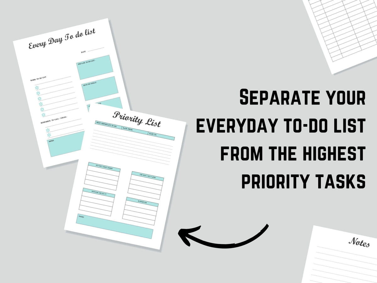 Printable List Pages - Goal Success Coach