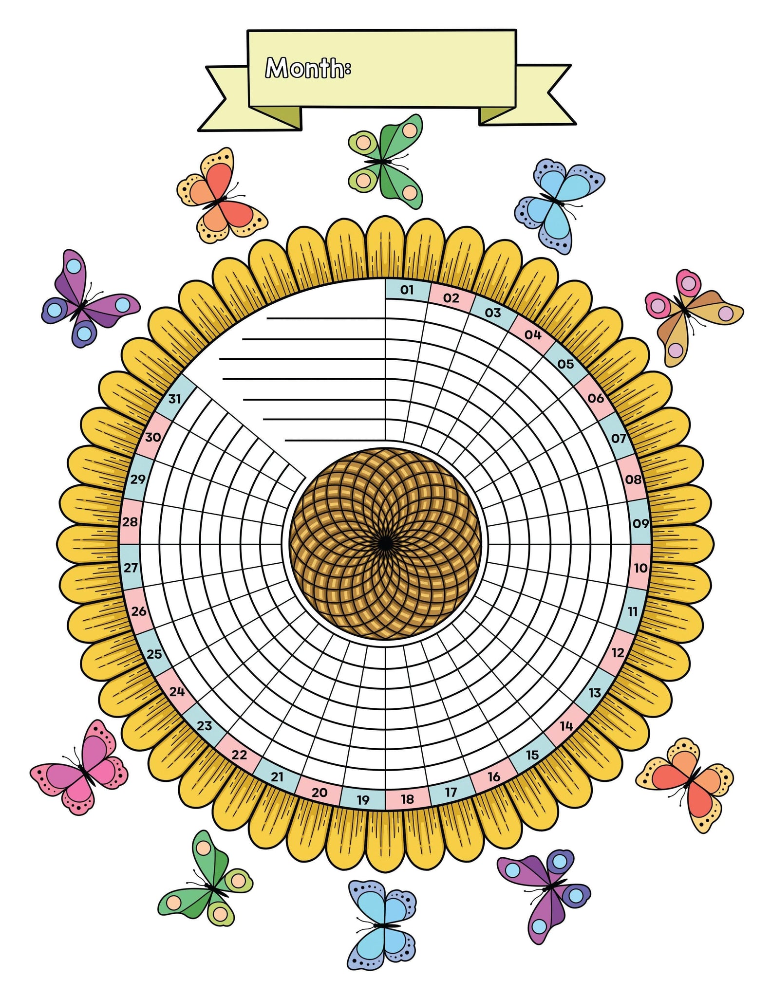 Printable Planner Pages- Butterflies - Goal Success Coach