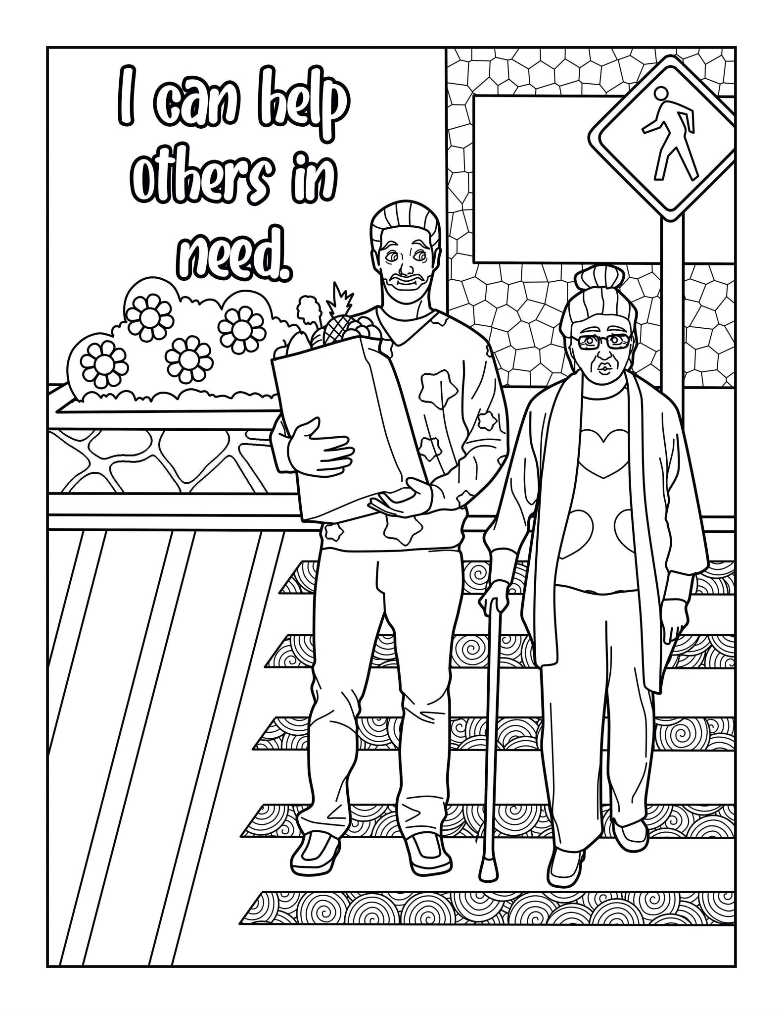 free coloring pages helping others